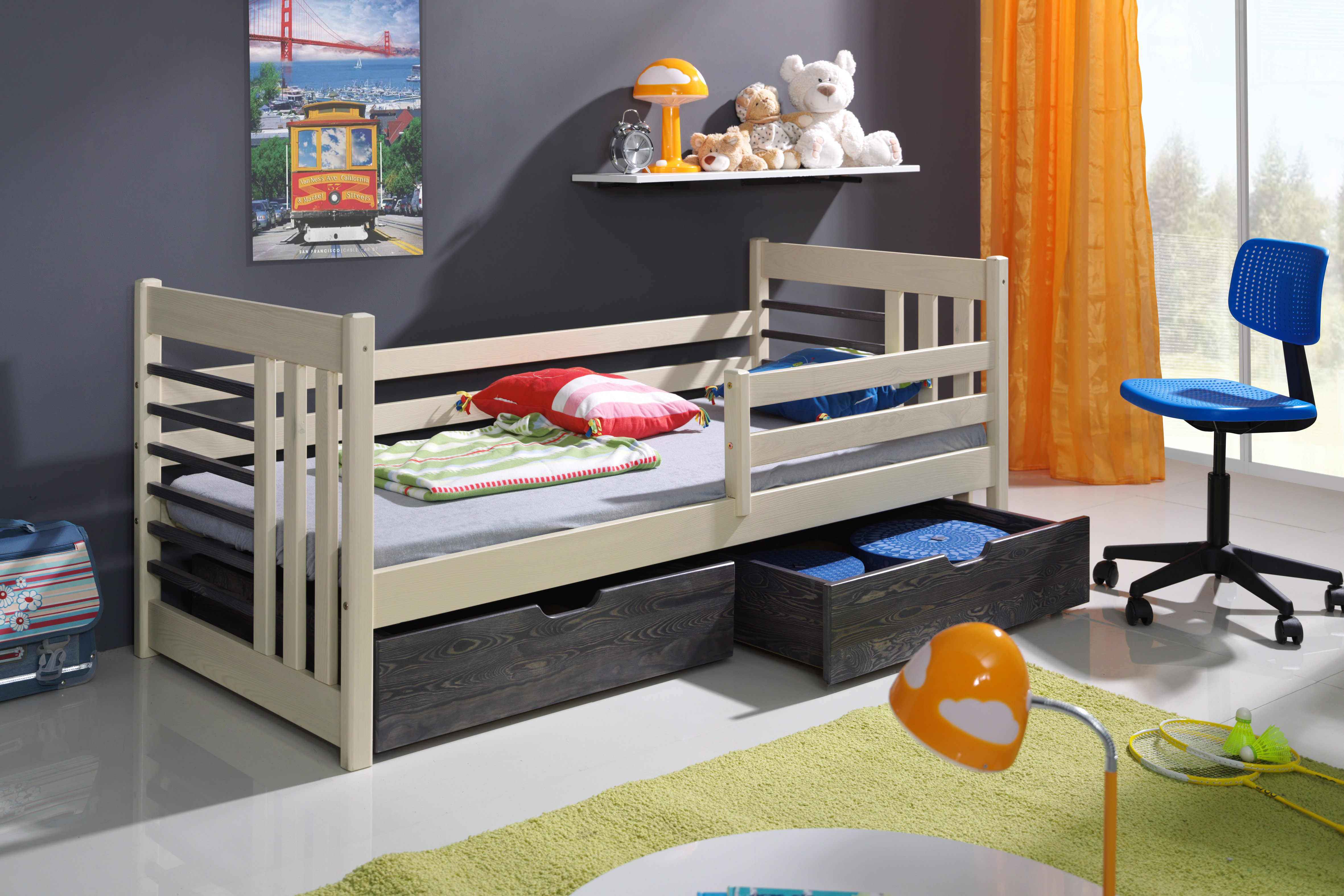 Dětské postele z masivu pro jedno dítě | Velký výběr na Pokojíčky-Tepe.cz